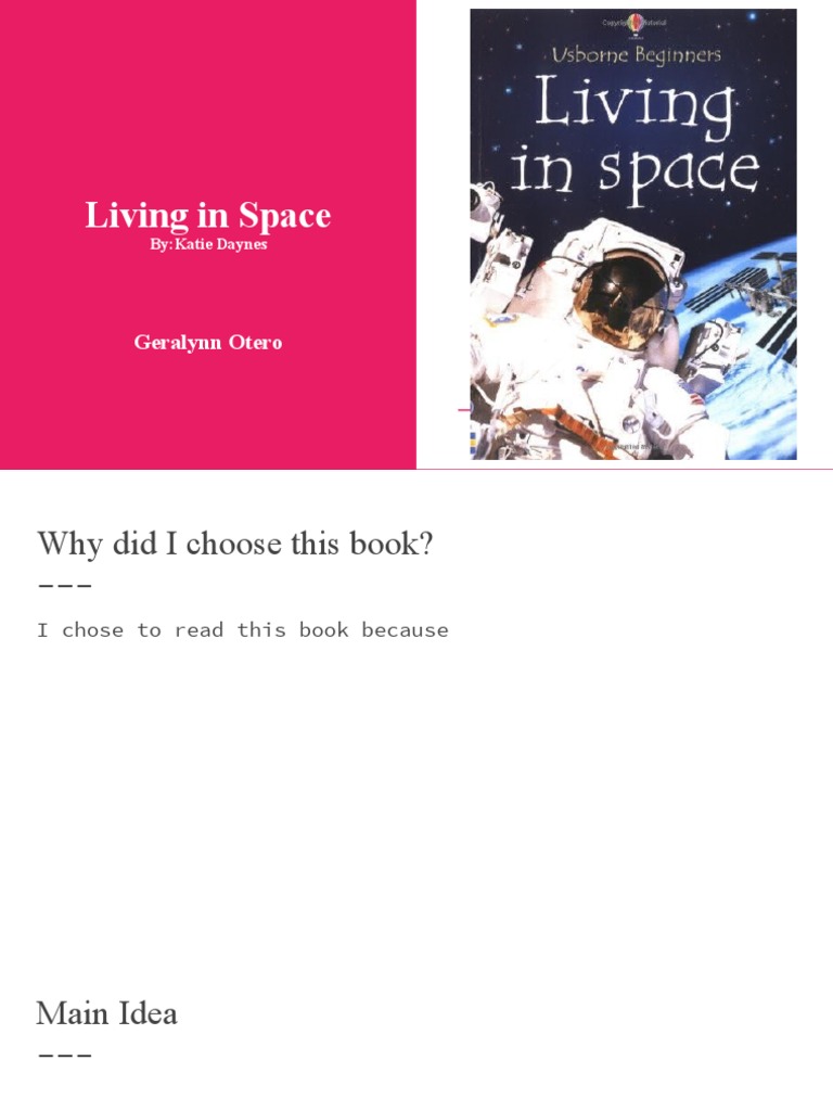 Living in Space by Usborne Beginners | PDF