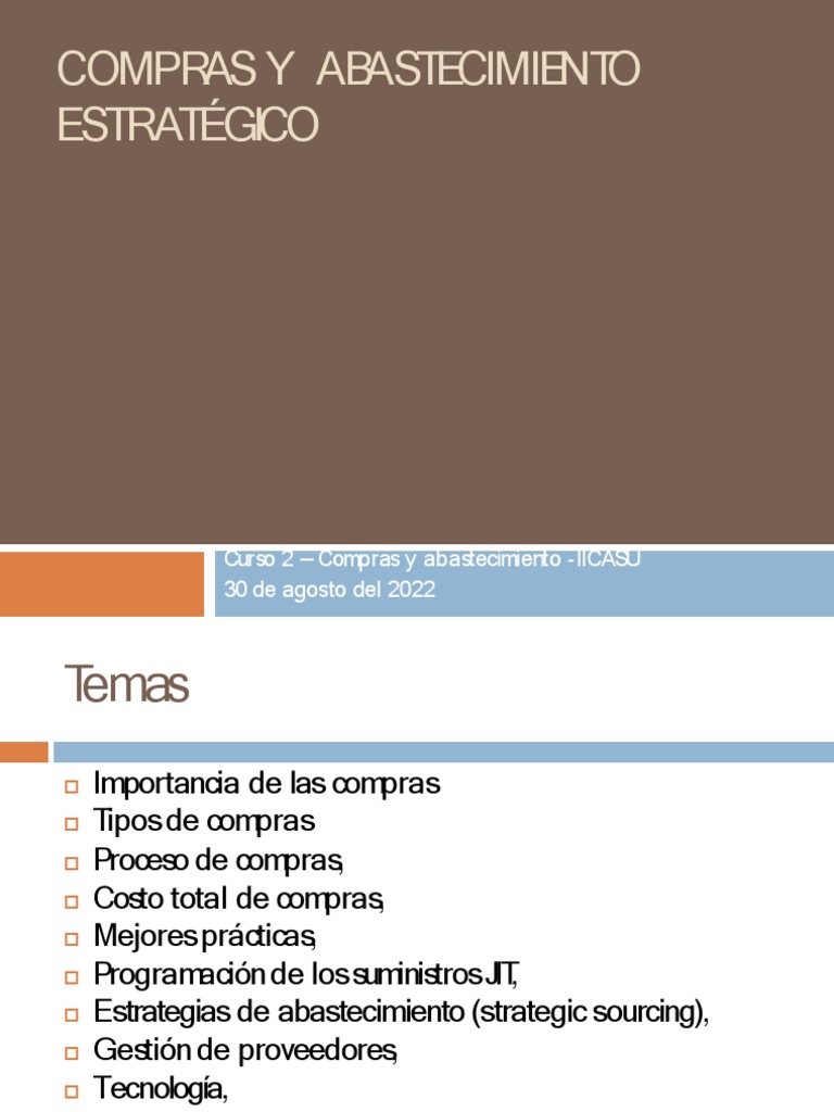 Estrategias de compras y abastecimiento para reducir costos y mejorar ...