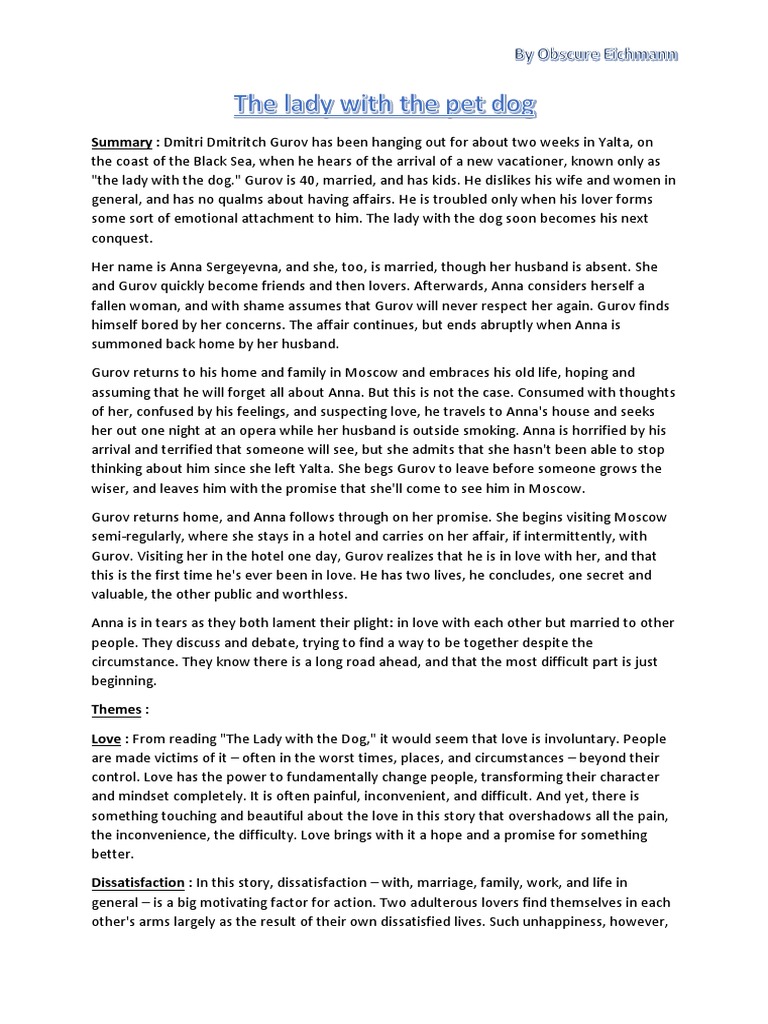Love and Isolation in Chekhov's Tale | PDF | Narration | Homosexuality