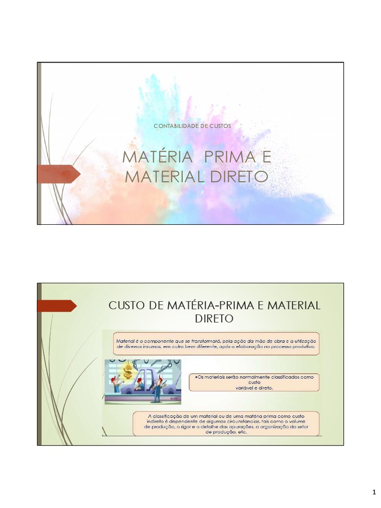 Matéria-Prima e Material Direto EP 2022 | PDF | Despesa | Inventário