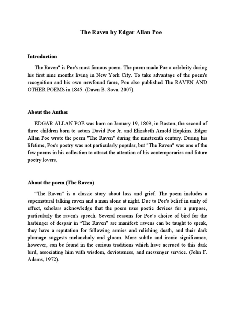 The Raven by Edgar Allan Poe | PDF | The Raven | Edgar Allan Poe