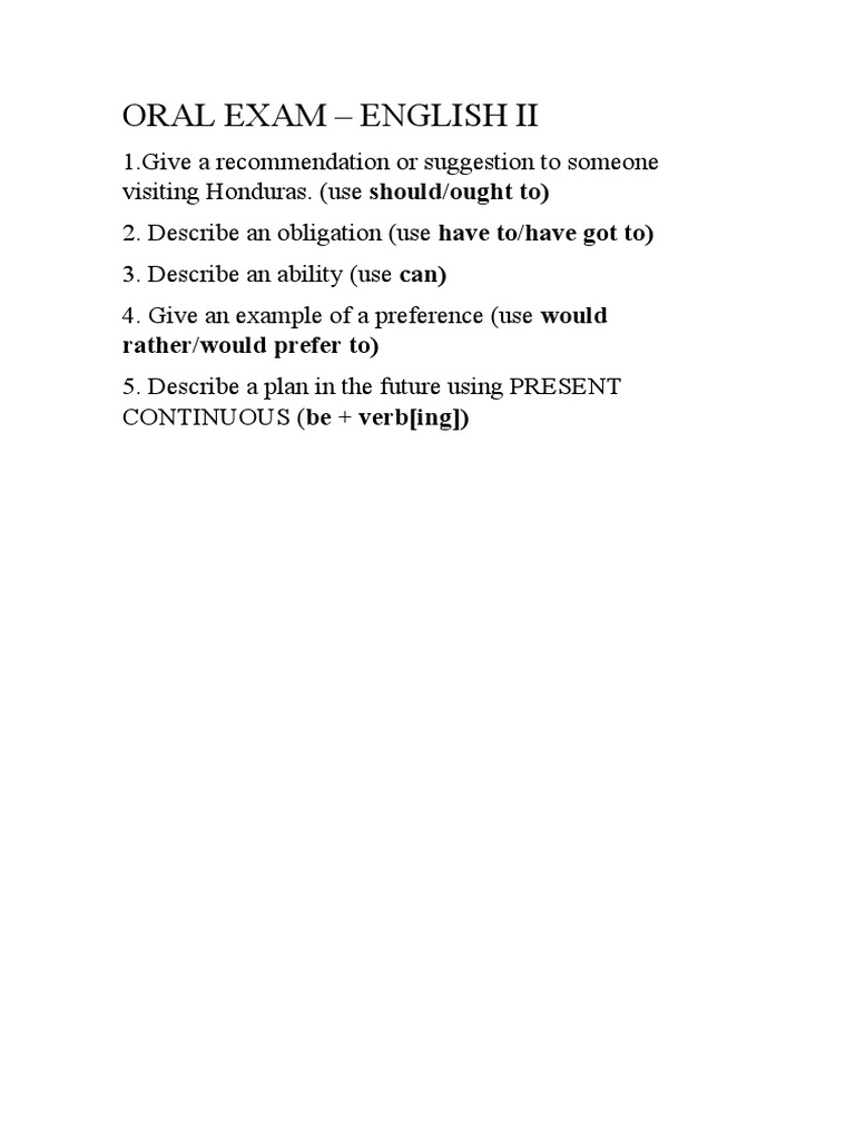 ORAL Exam Questions December 5 7th 2022 | PDF