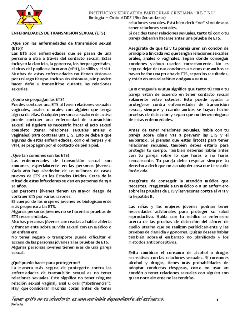 Tema Final Enfermdades de Trasmision Sexual | PDF | Infección ...