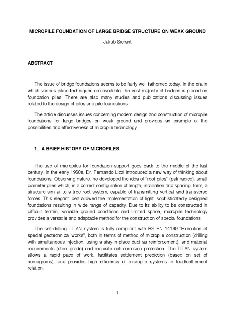 Micro Pile Example | PDF | Deep Foundation | Geotechnical Engineering