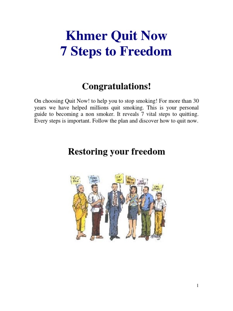 7 Steps To Freedom | PDF | Smoking Cessation | Smoking