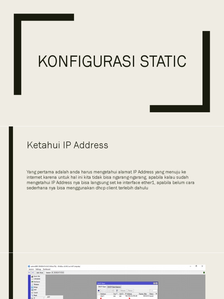 Konfigurasi Static | PDF