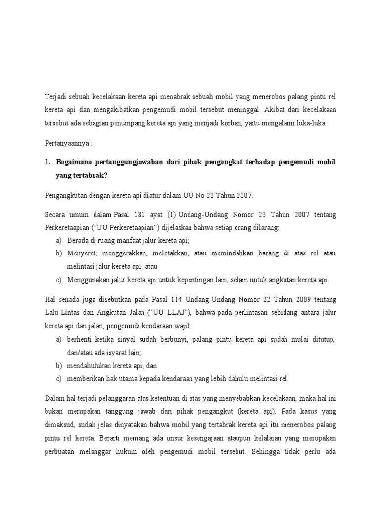 Diskusi 6 HDK Pertanggungjawaban KA | PDF