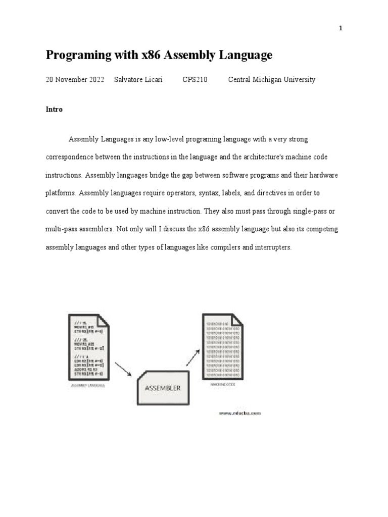 Research Paper | Download Free PDF | Assembly Language | Computer Program