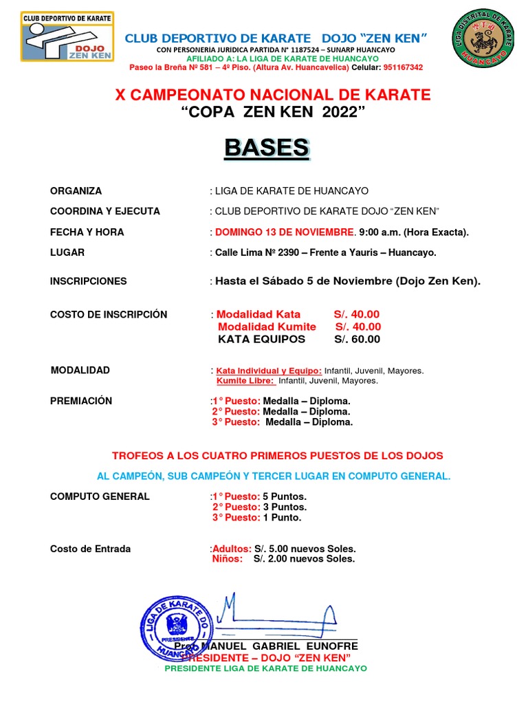 Dojo Zen Ken Invitacion Actual 2022 | PDF