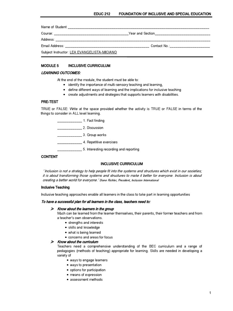 Module 5 - Fise | PDF | Teaching Method | Learning