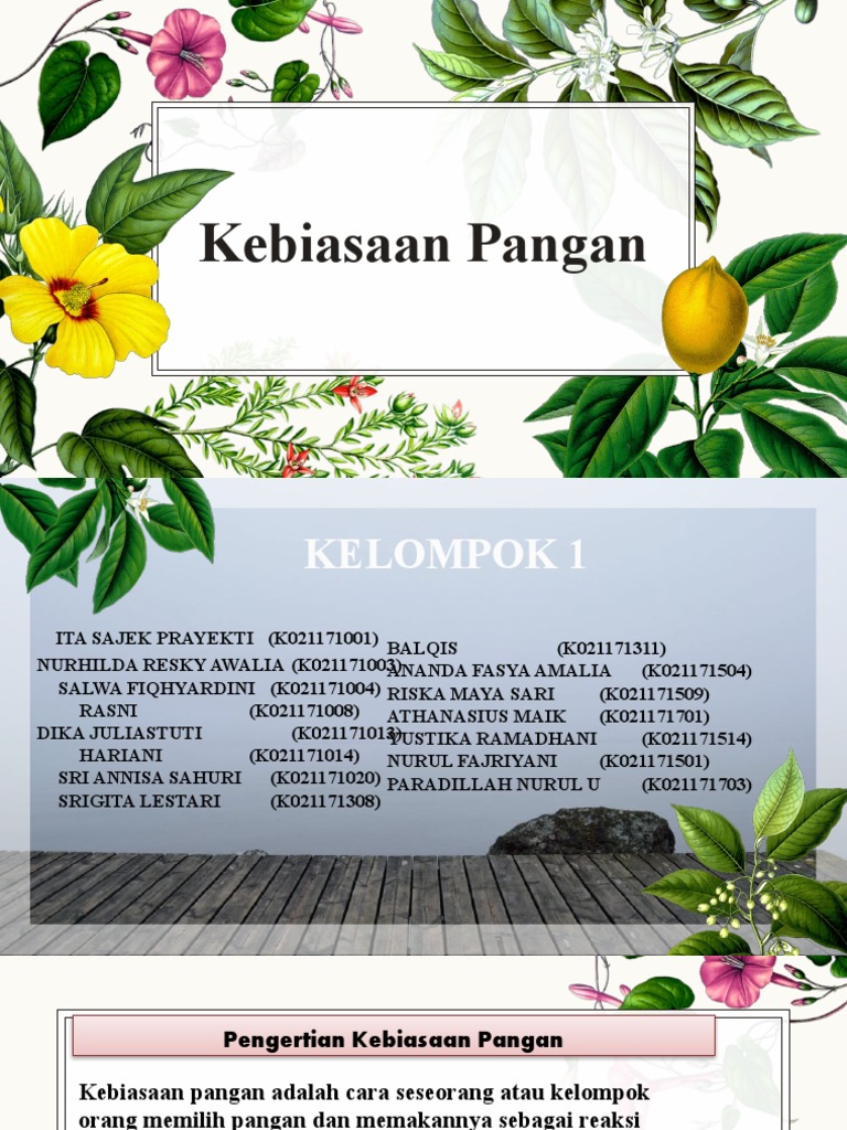 KLP 1 Kebiasaan Pangan | PDF