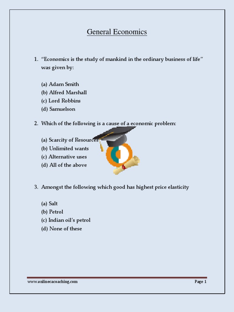 General Economics Quiz Questions | PDF