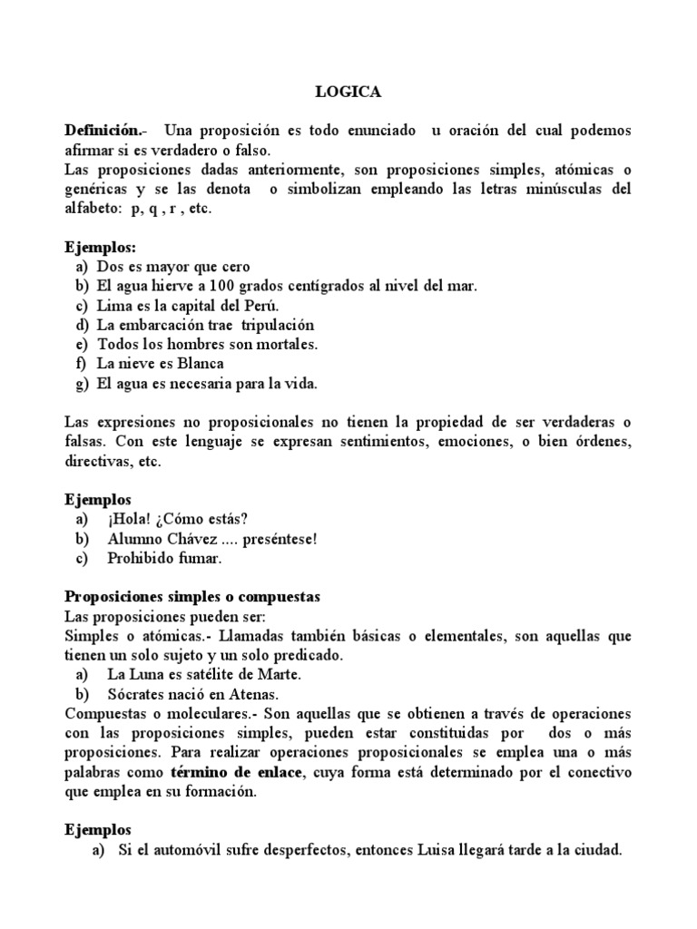 Separata de Lã Gica | PDF | Proposición | Verdad