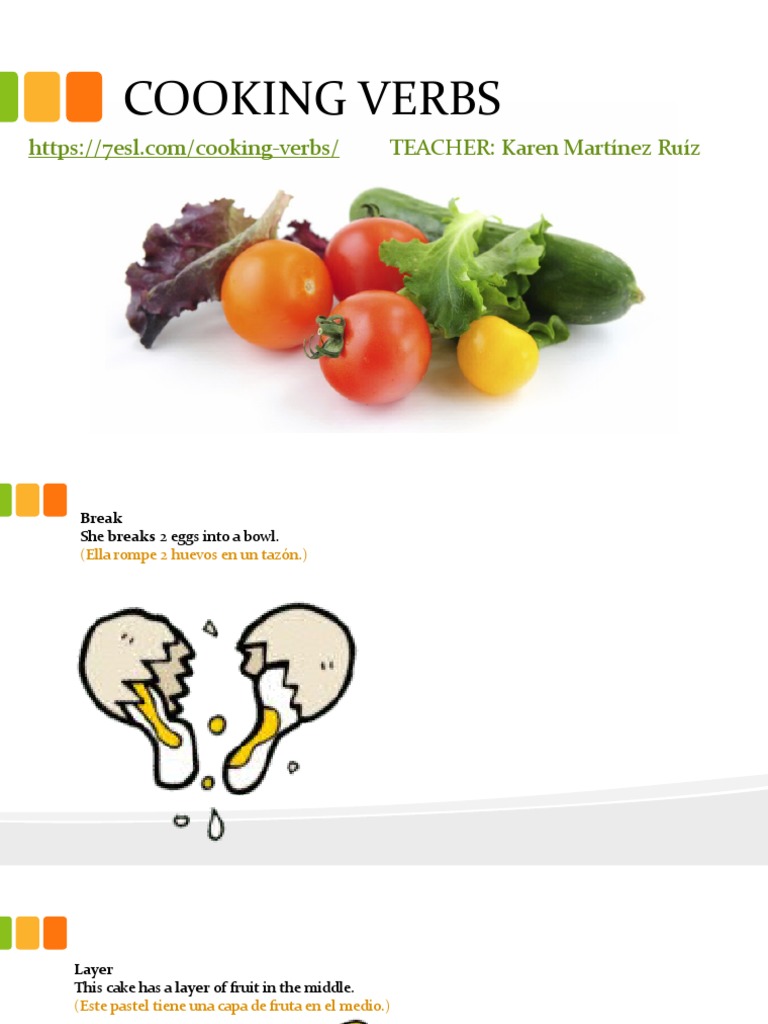 COOKING VERBS... Powerpoint Presentation | PDF