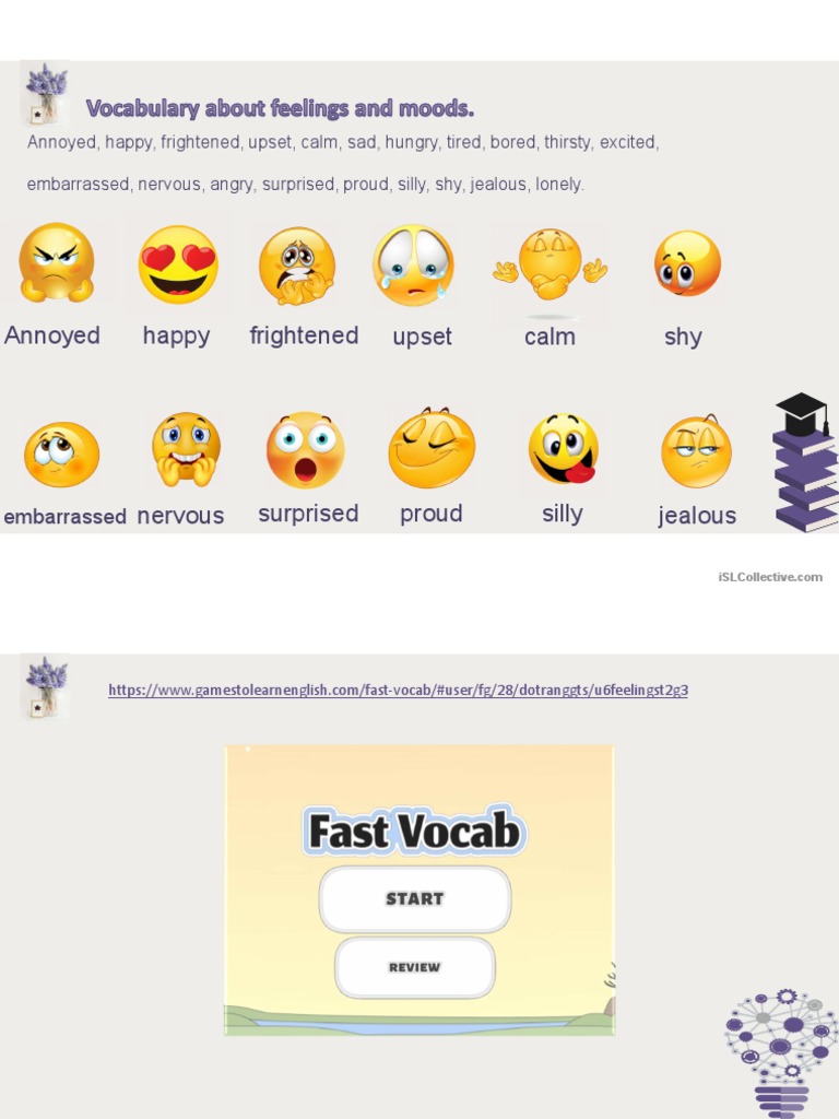 Feelings - Emotions Powerpoint + Game | PDF