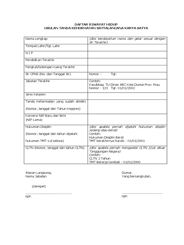 Format DRH Baru | PDF