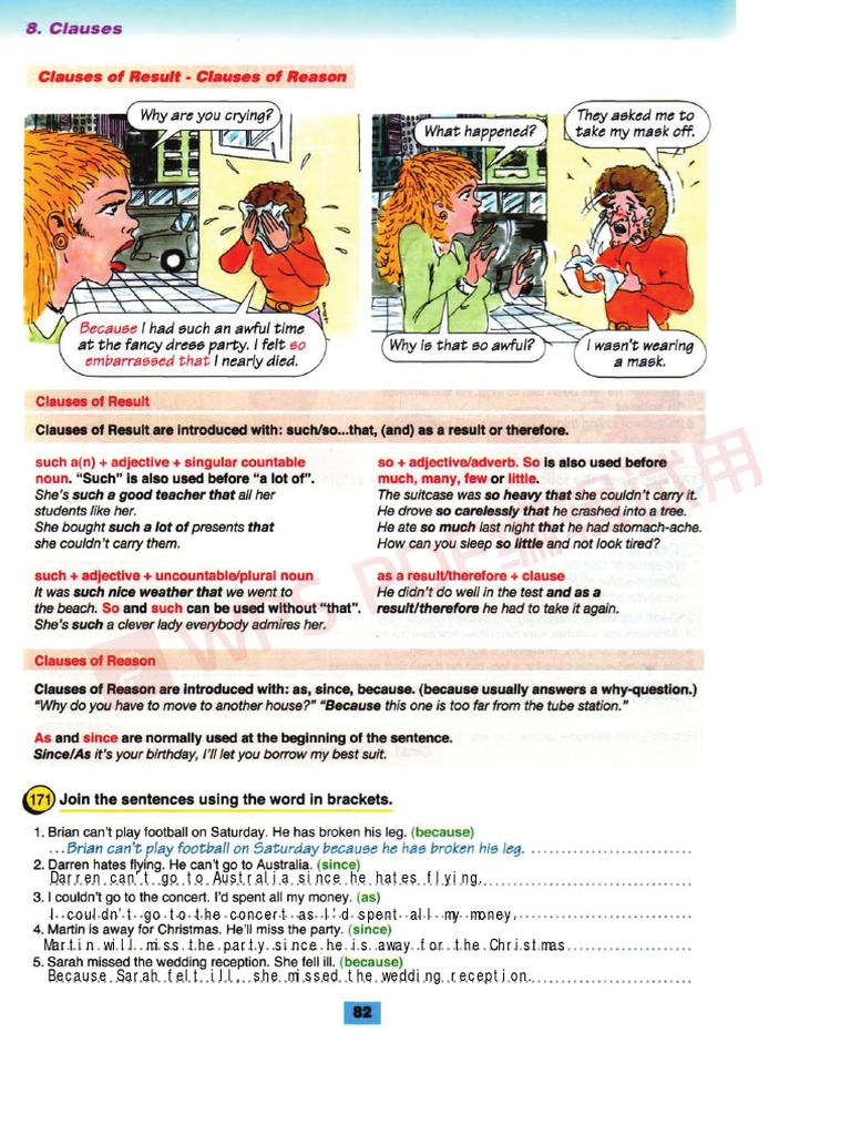 Clauses of Result-Reason | PDF