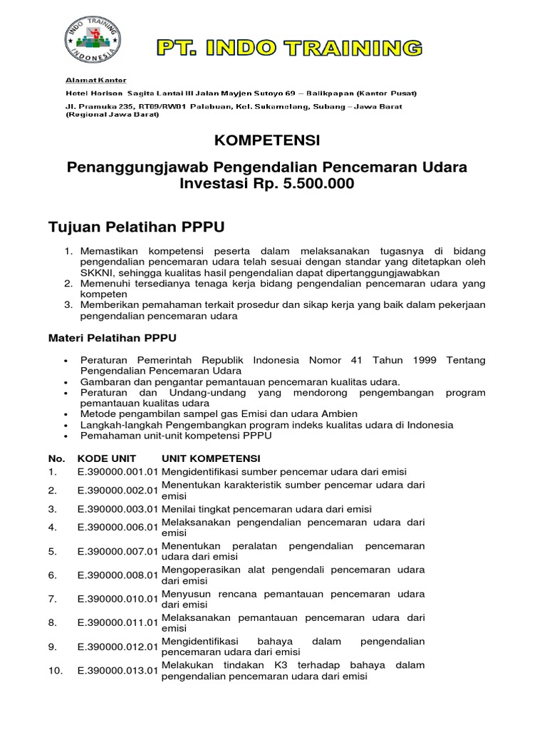 Pelatihan PPPU & PPU 2021 | PDF