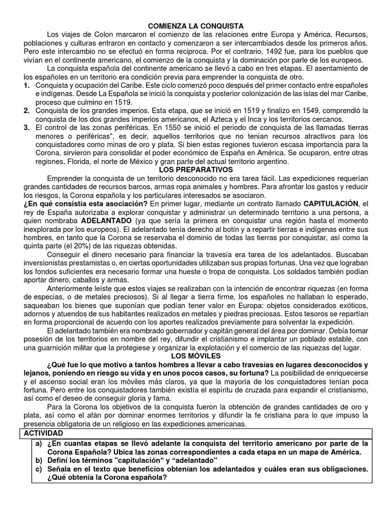 Comienza La Conquista | PDF | Hernán Cortés | Francisco Pizarro