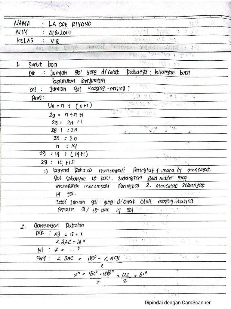 La Ode Riyono - A1G120111 - Tugas PMM 3 | PDF
