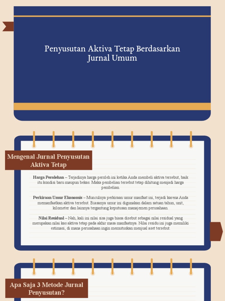 Penyusutan Aktiva Tetap Berdasarkan Jurnal Umum | PDF