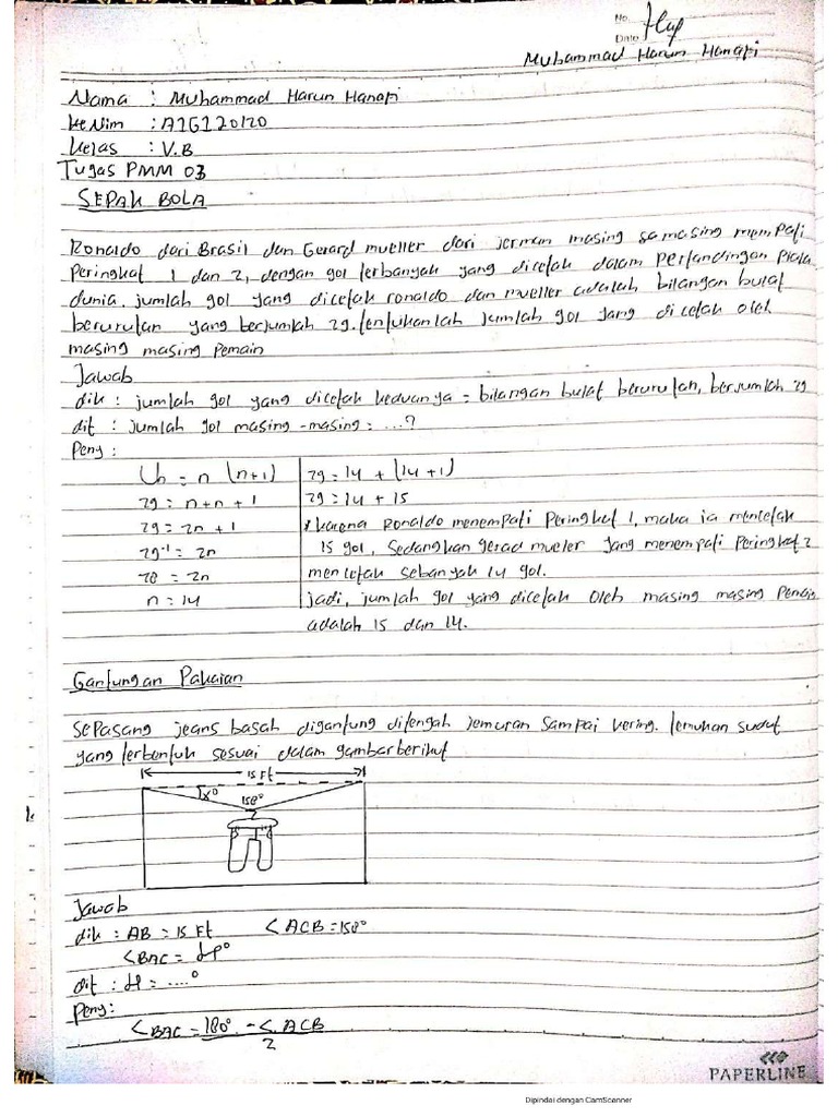 Muhammad Harun Hanafi - A1G120120 - Tugas PMM 03 | PDF