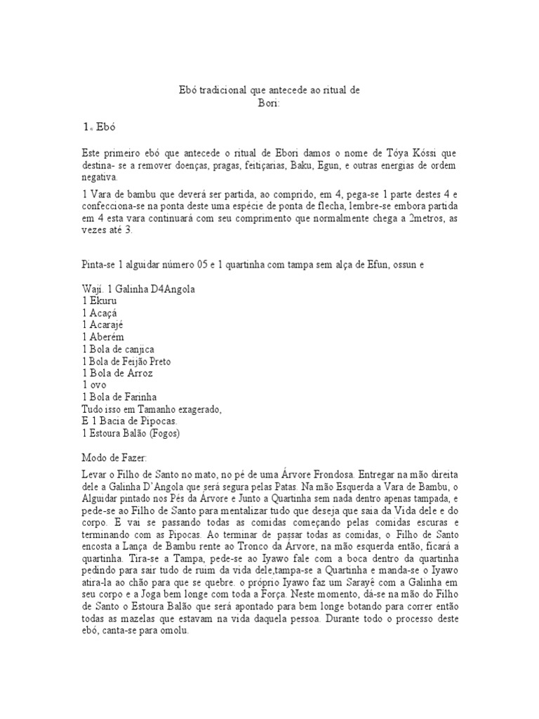 Apostila de Bori Baba Mauro Completadoc | PDF | Destino | Vida