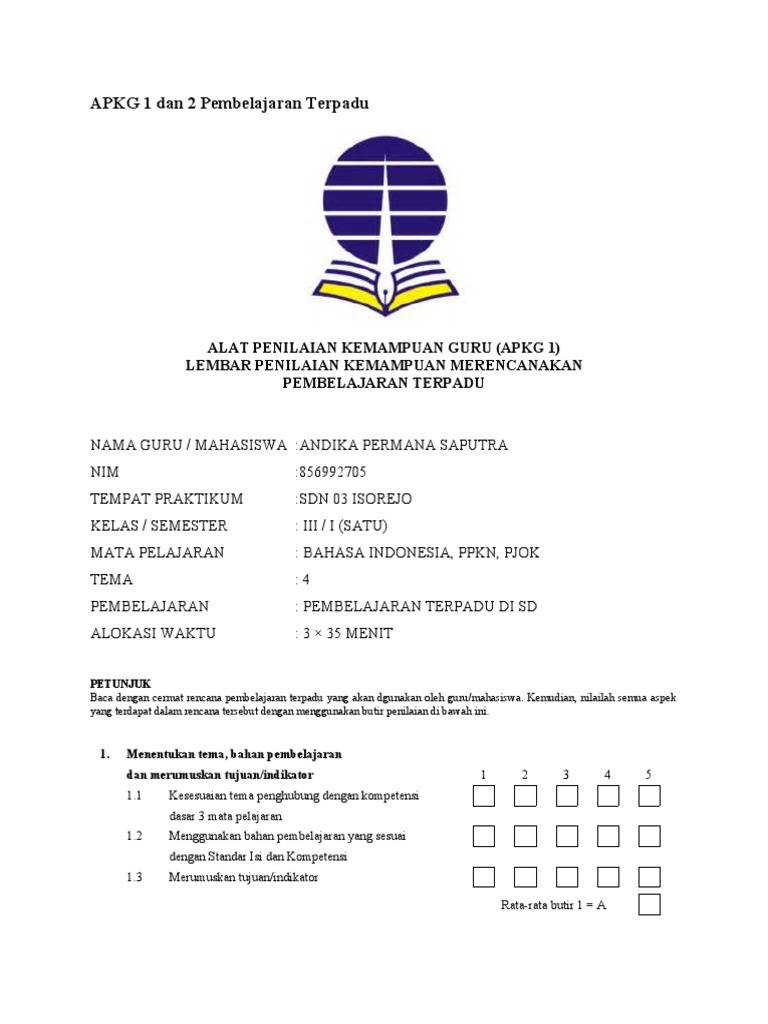 APKG 1 Dan 2 | PDF | Karier & Perkembangan