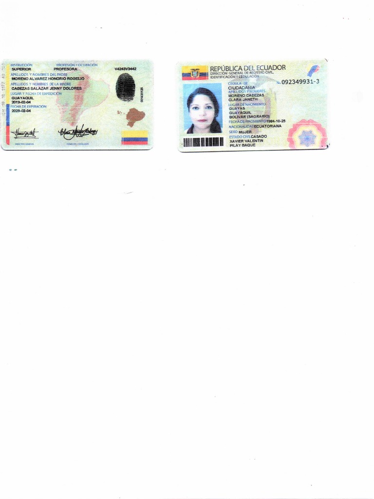 Cédula de Identidad | PDF