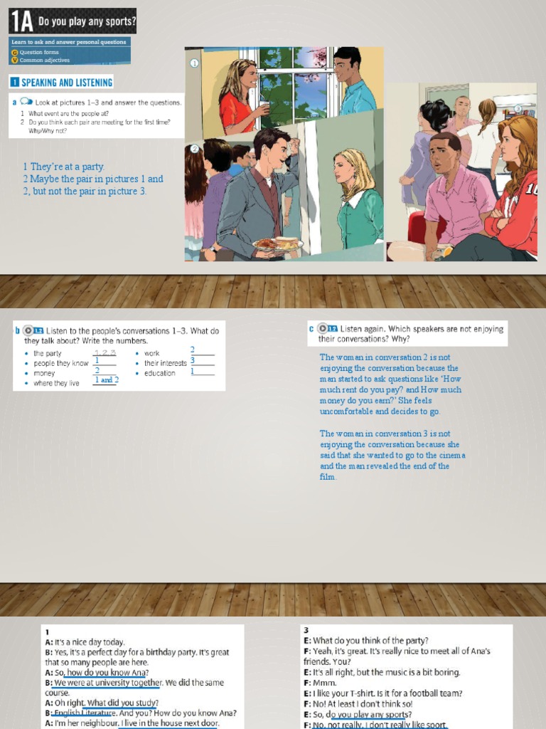 Lesson 1a | PDF | Verb | Subject (Grammar)