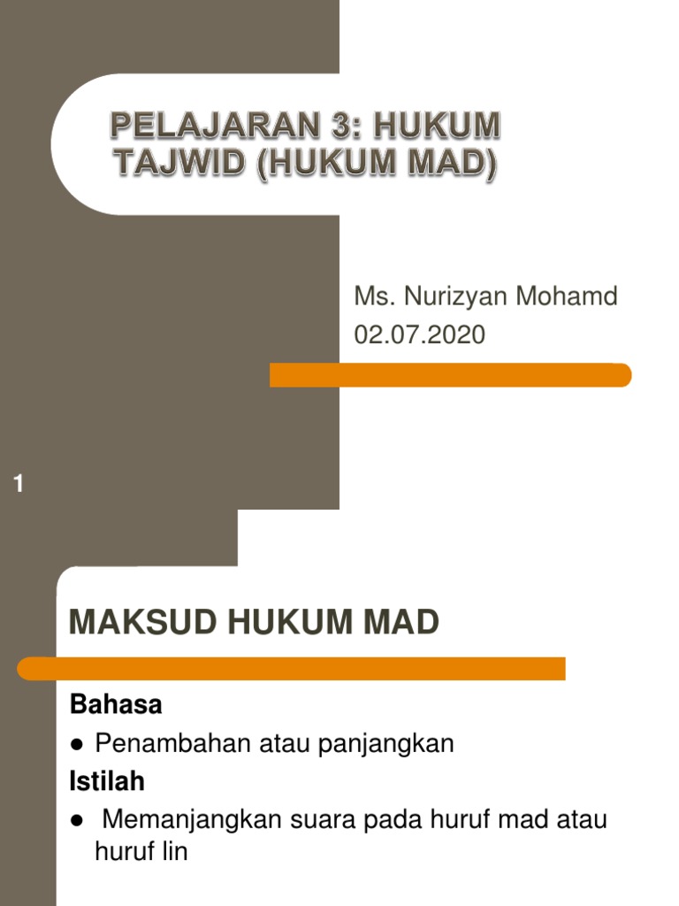 Hukum Tajwid - Hukum Mad | PDF