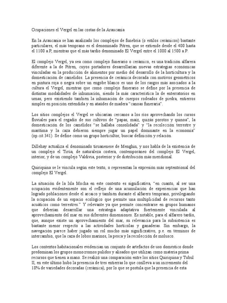 Ocupaciones El Vergel en Las Costas Septentrionales | PDF | cerámica ...