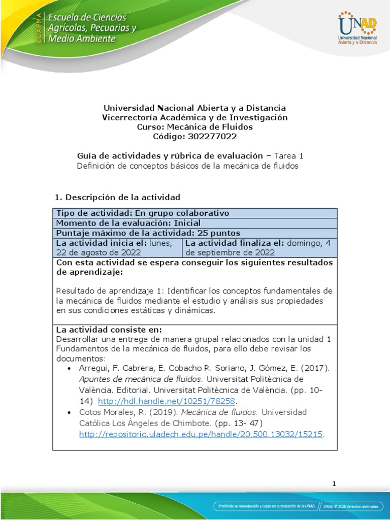 Guía de Actividades y Rúbrica de Evaluación - Tarea 1 - Definición de Conceptos Básicos de La ...