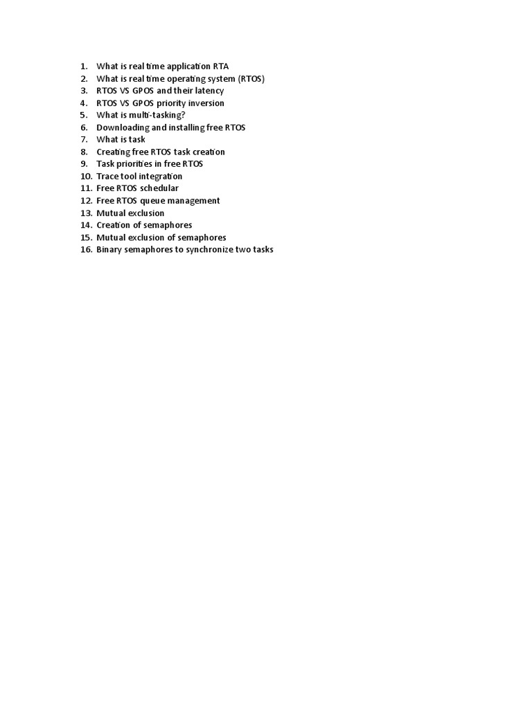Real Time Operating System Pdf