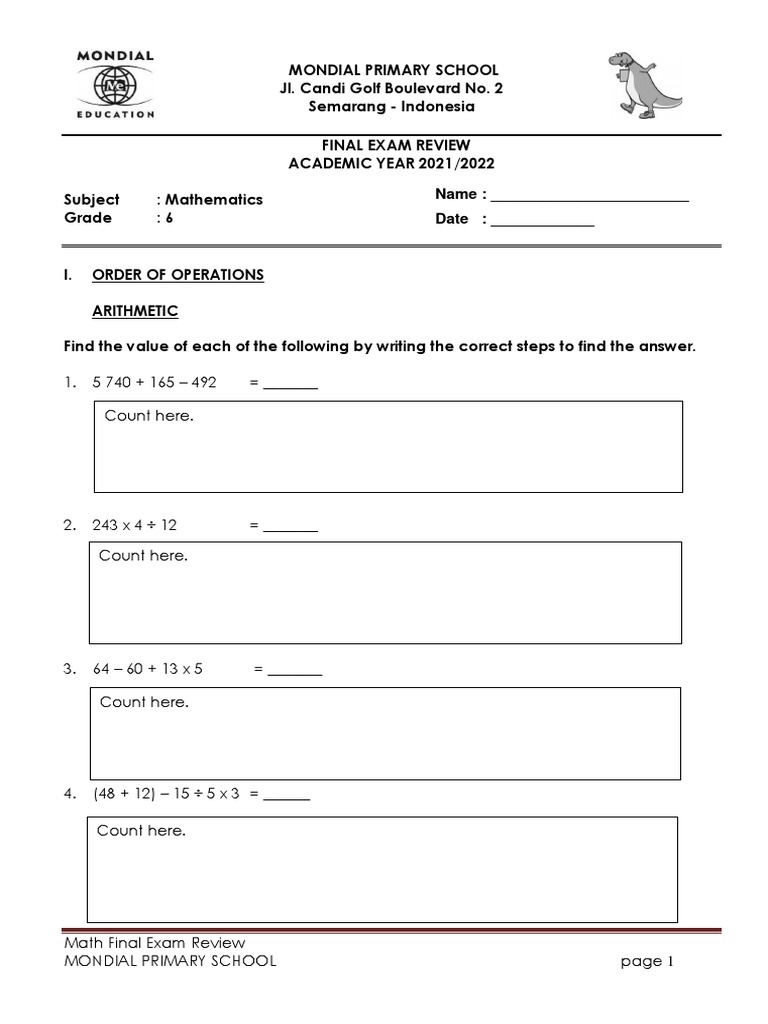 Math Final Exam Review | Download Free PDF | Circle | Decimal