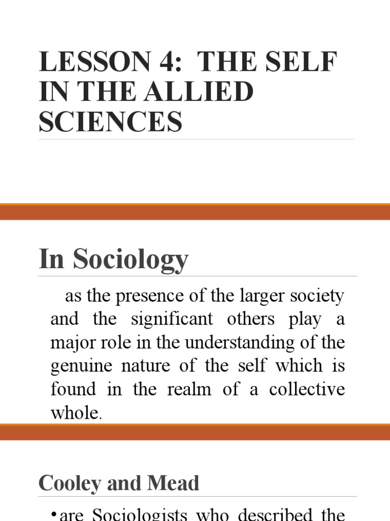 SSC1 Lesson 4 | PDF | Self Concept | Identity (Social Science)