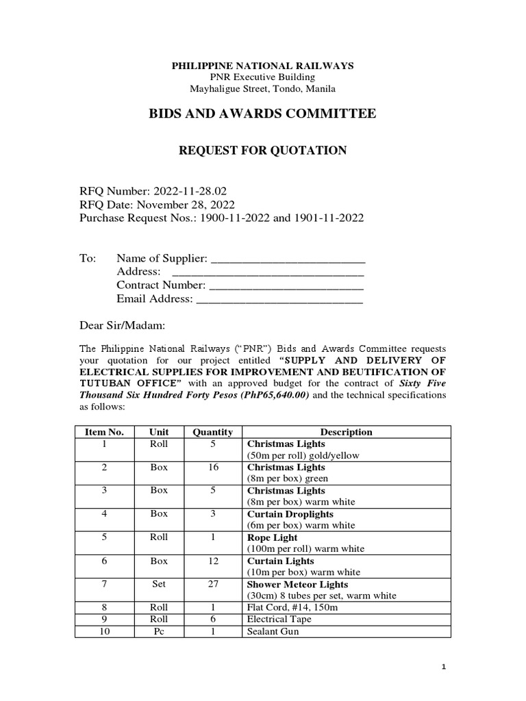 Request For Quotation | PDF | Notary Public | Fraud