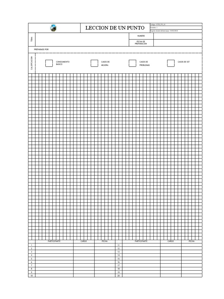 Formato Leccion de Punto | PDF