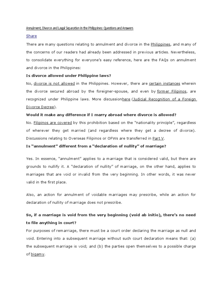 Annulment | PDF | Annulment | Marriage