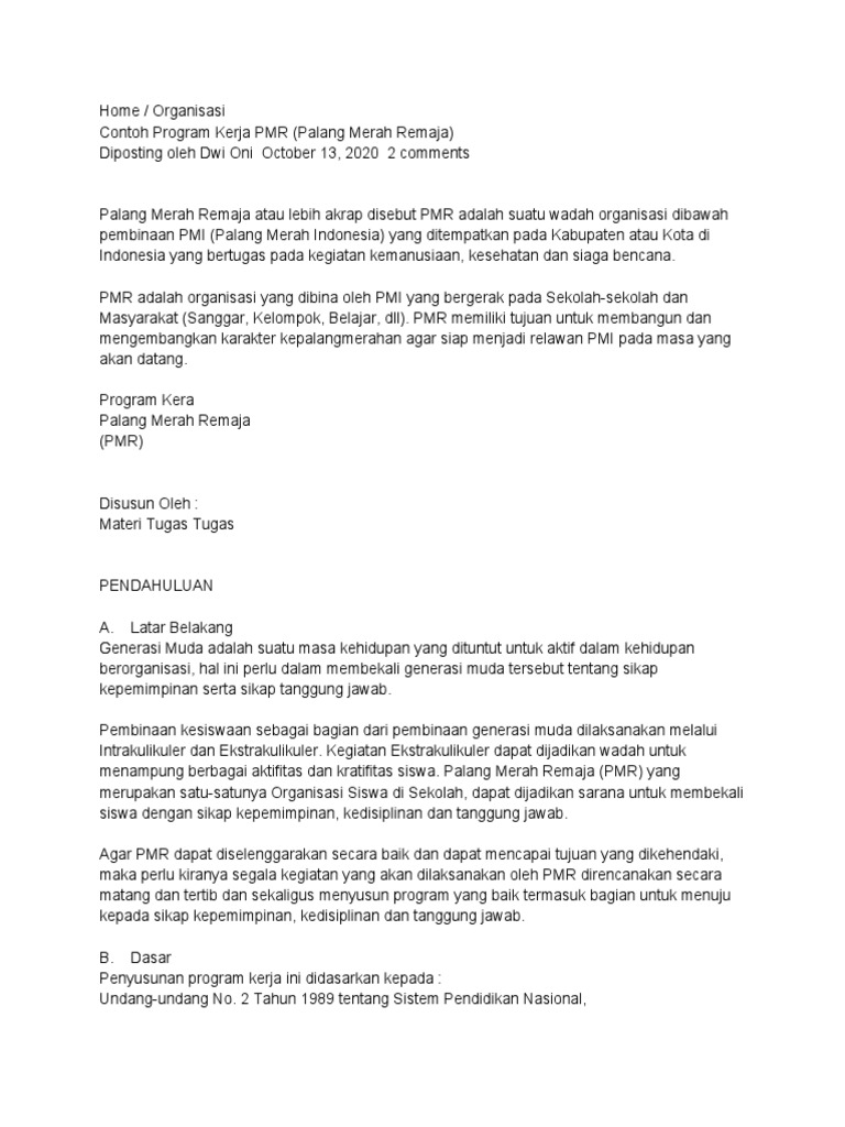 Proker PMR SMP Template | PDF