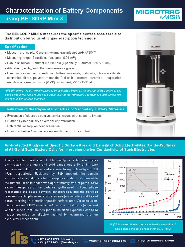 Microtrac - BELSORP Mini X | PDF | Adsorption | Solid