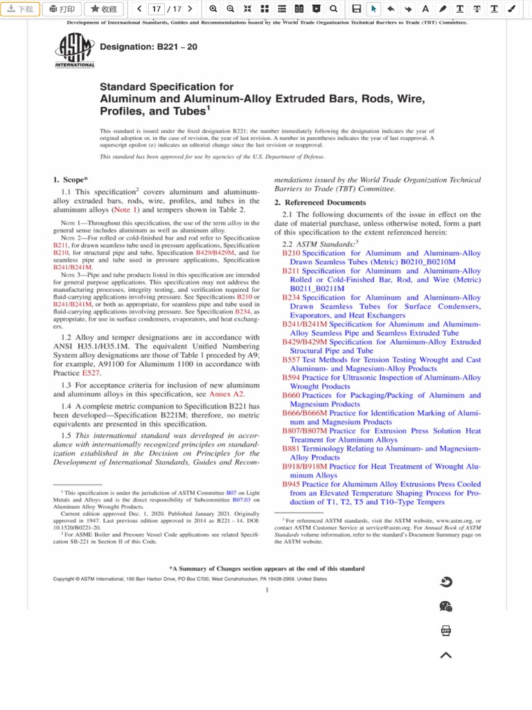 Astm B 221-20 | PDF