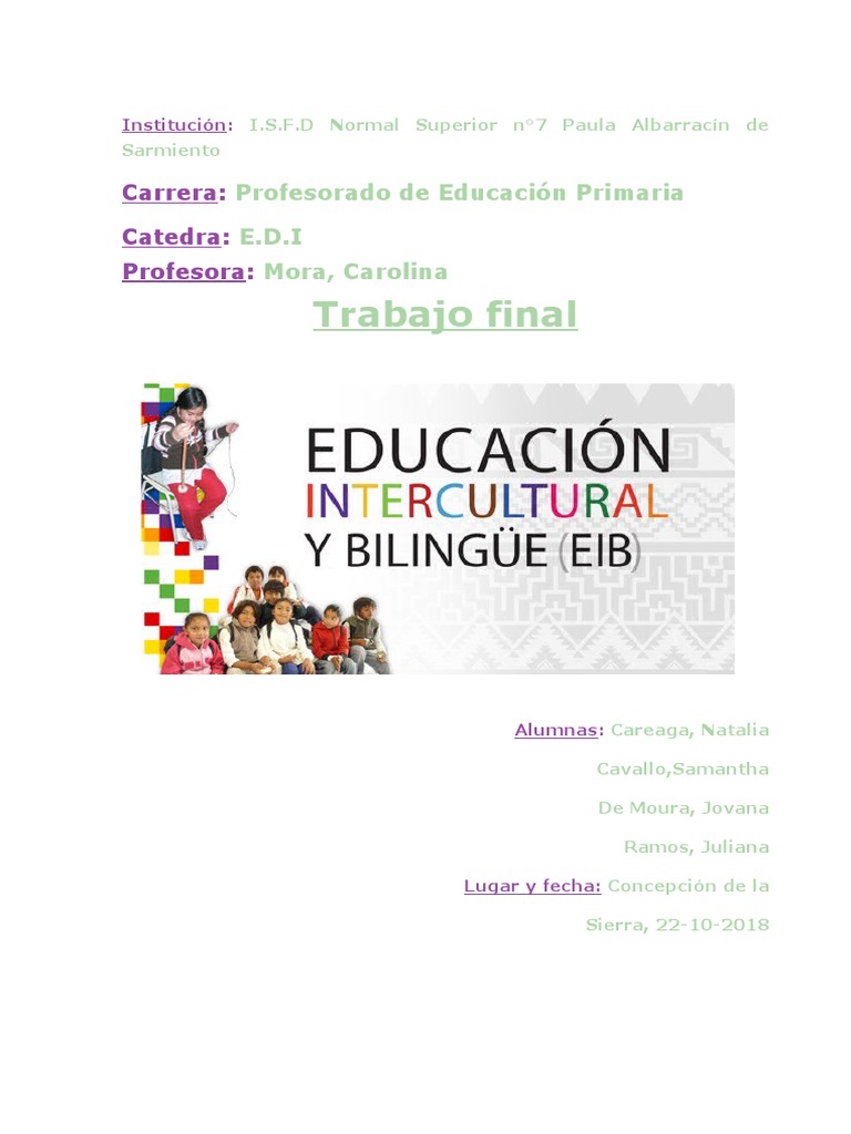 Trabajo Final de Edi | PDF | Multilingüismo | Dialecto