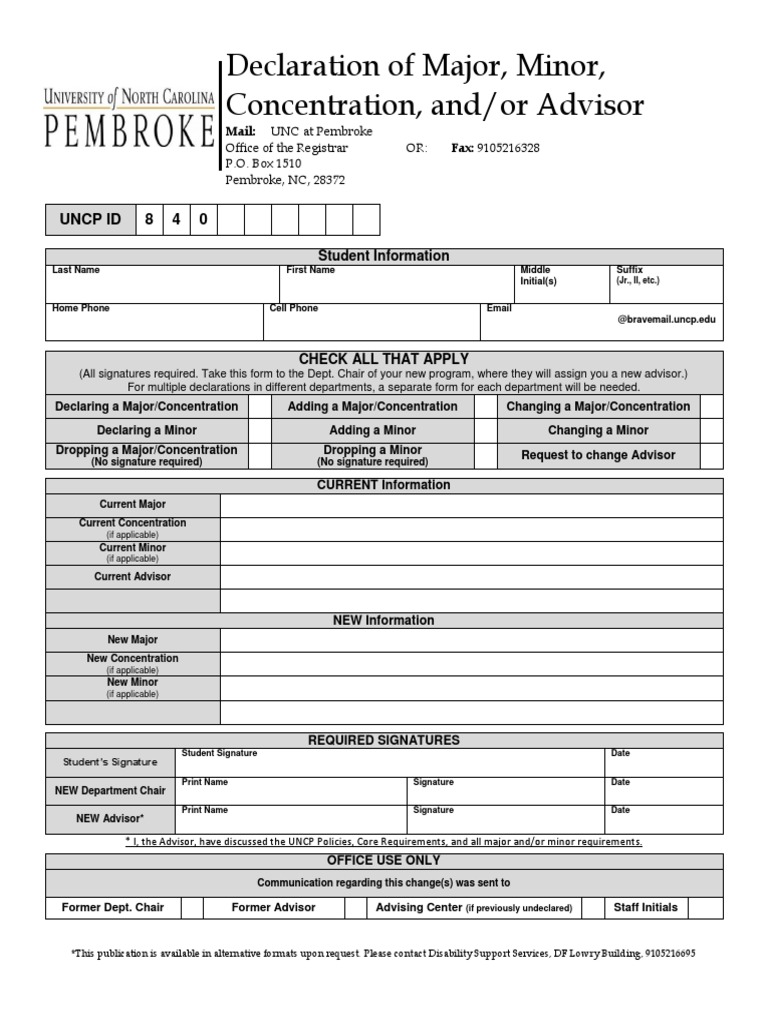Declaration of MAJOR 08.2018 | PDF | Bachelor Of Science | Science