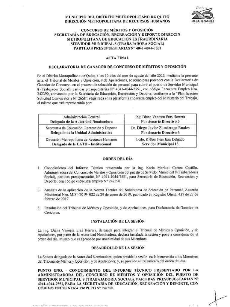 Acta Declaratoria | PDF