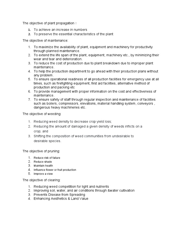 Fpa Objectives | PDF