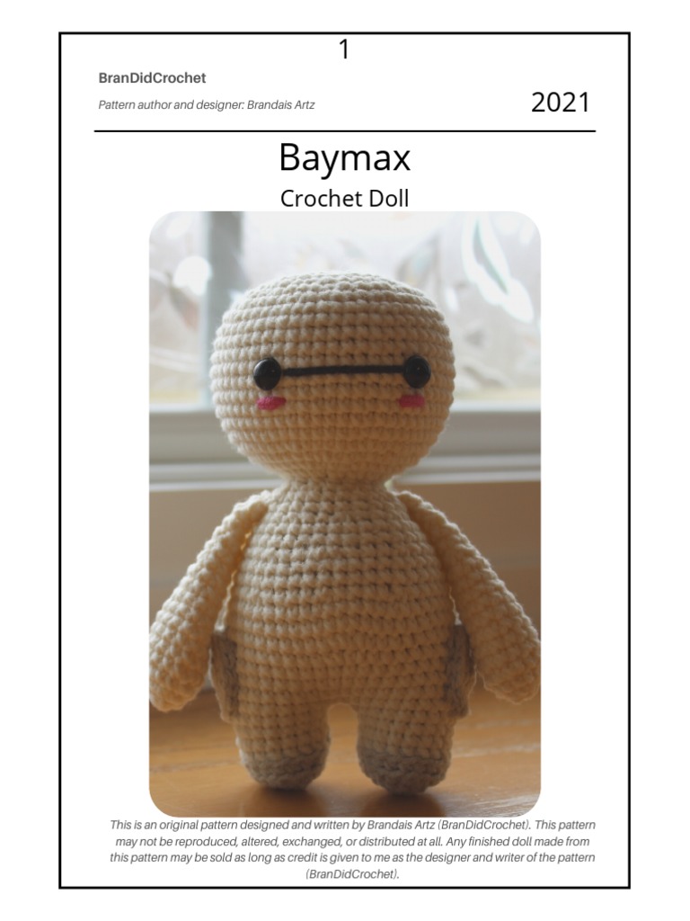 Baymax Crochet Pattern Eng | PDF | Crochet | Decorative Arts