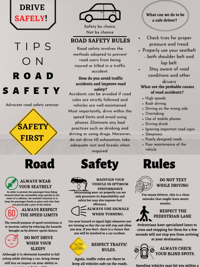 Road Safety Brochure | PDF | Traffic Collision | Traffic