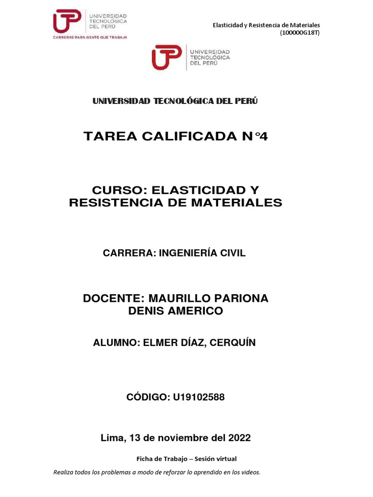 Tarea 04 - Elasticidad | PDF