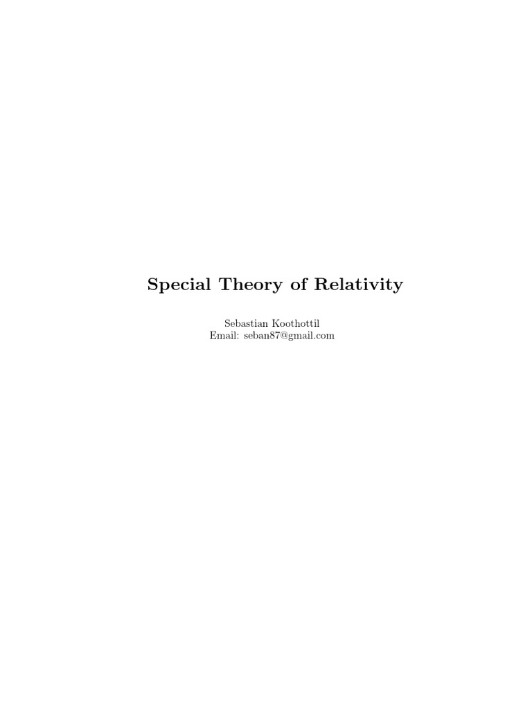 Relativity and Geometry | PDF | Special Relativity | Spacetime Relativity and Geometry | PDF | Special Relativity | Spacetime